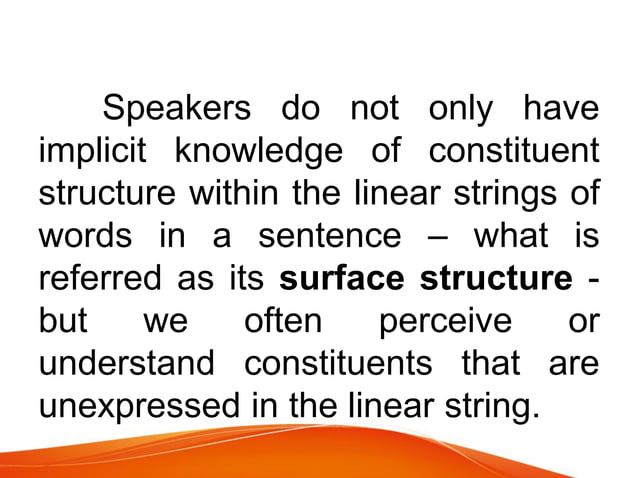 Surface Structures and Underlying Structures | PPT