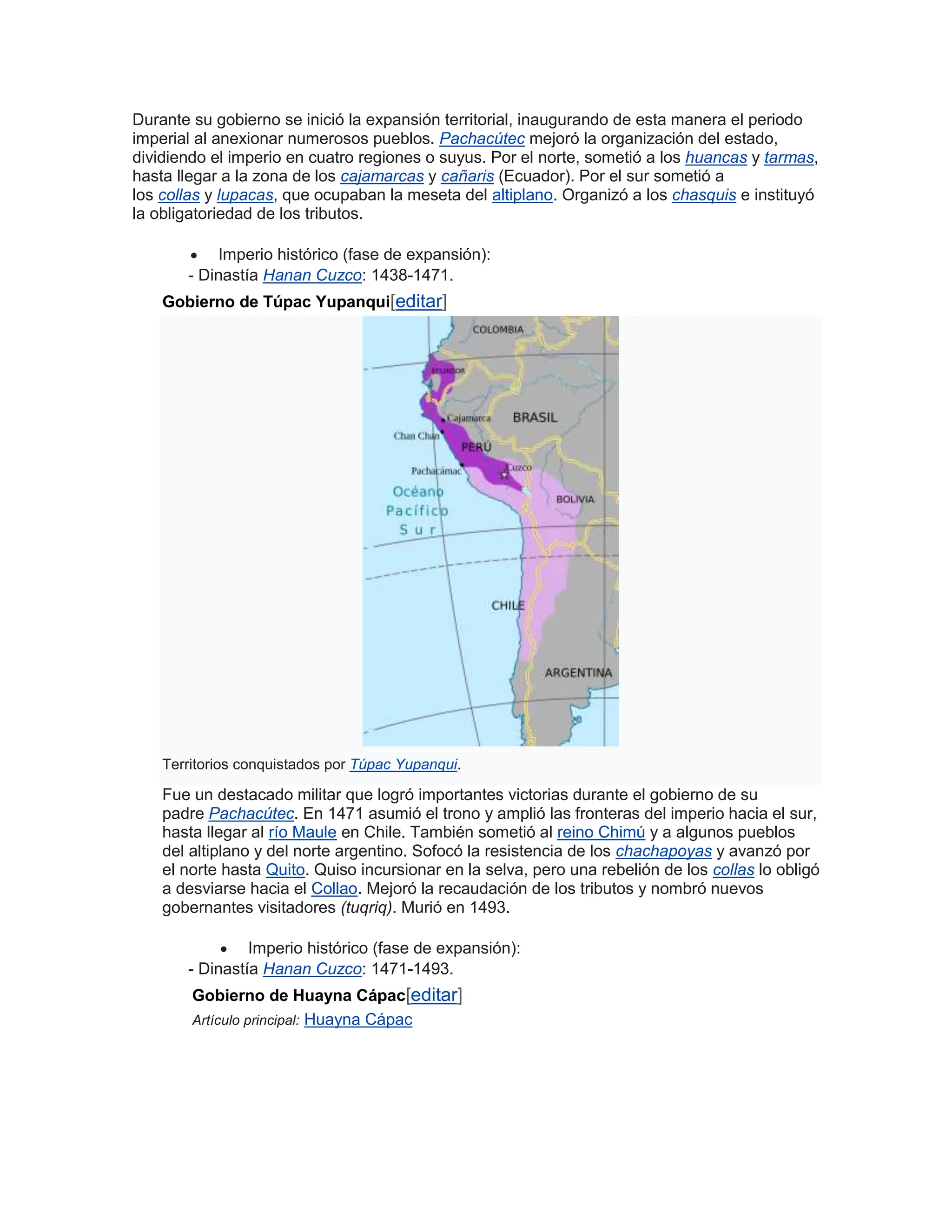 EL TAHUANTINSUYO O EL IMPERIO, IMPERIO INCA INCAICO | DOCX | South ...