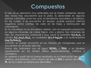 El talio | PPTX