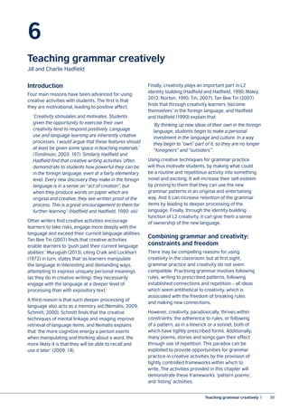 Creativity in the English language classroom | PDF