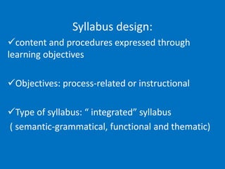 Elt curriculum and syllabus | PPTX