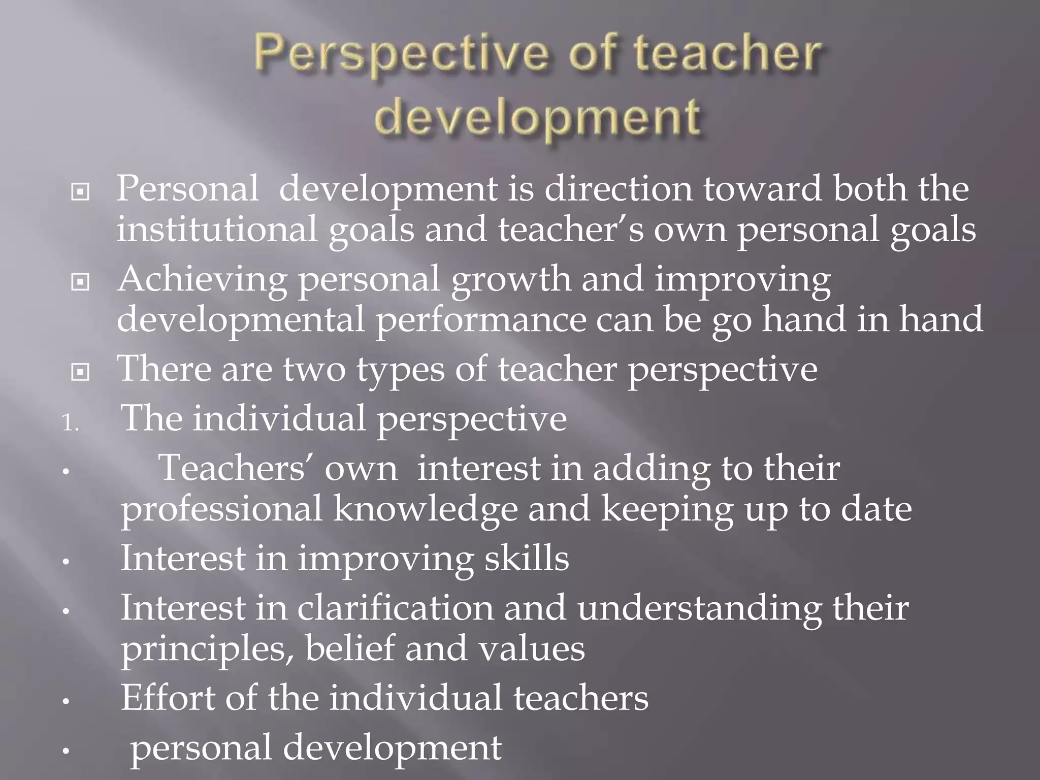 English Language Teacher Professional Development | PPTX