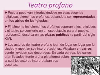 El teatro medieval | PPTX