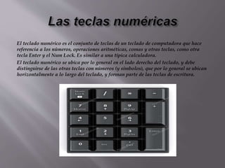 El teclado: Partes y sus funciones | PPTX