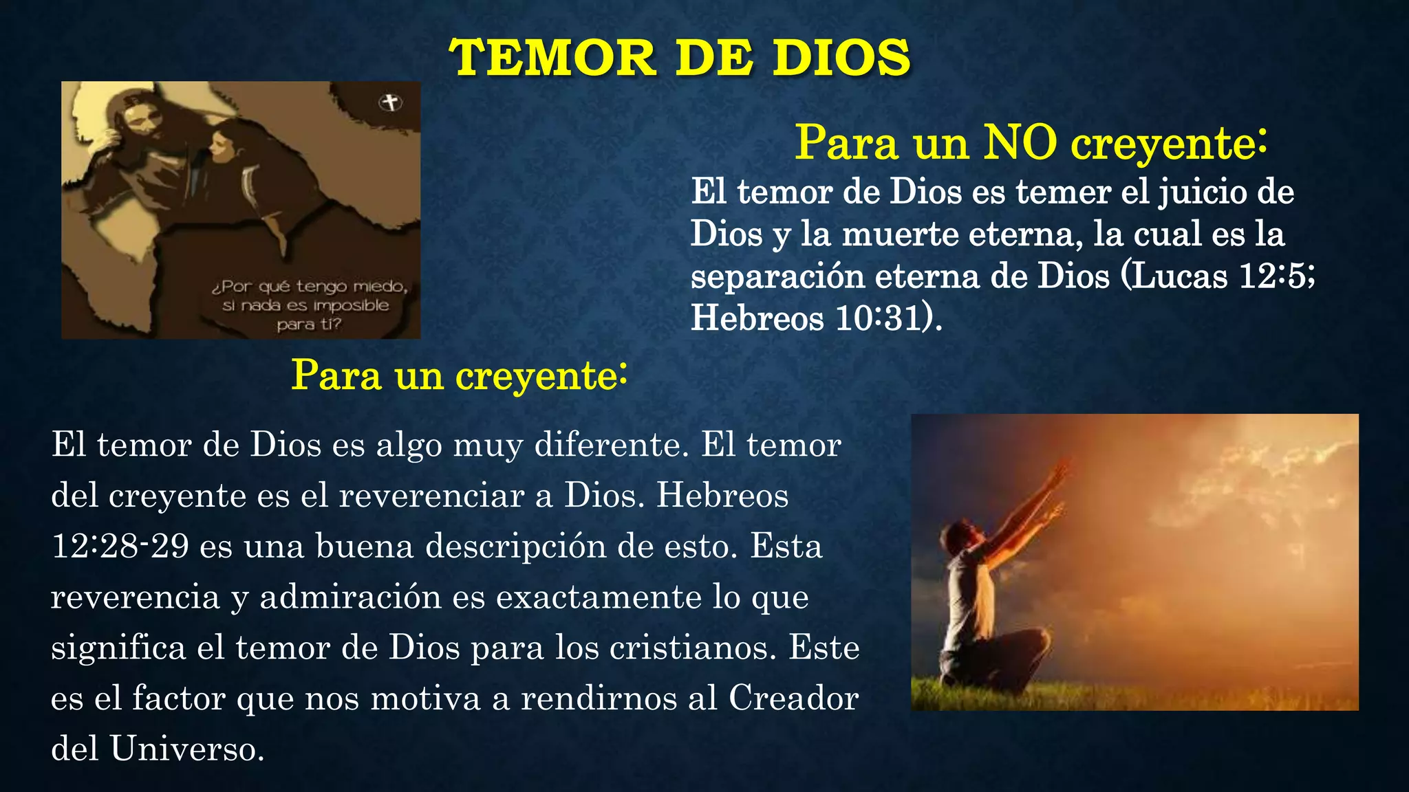 El temor de dios | PPTX