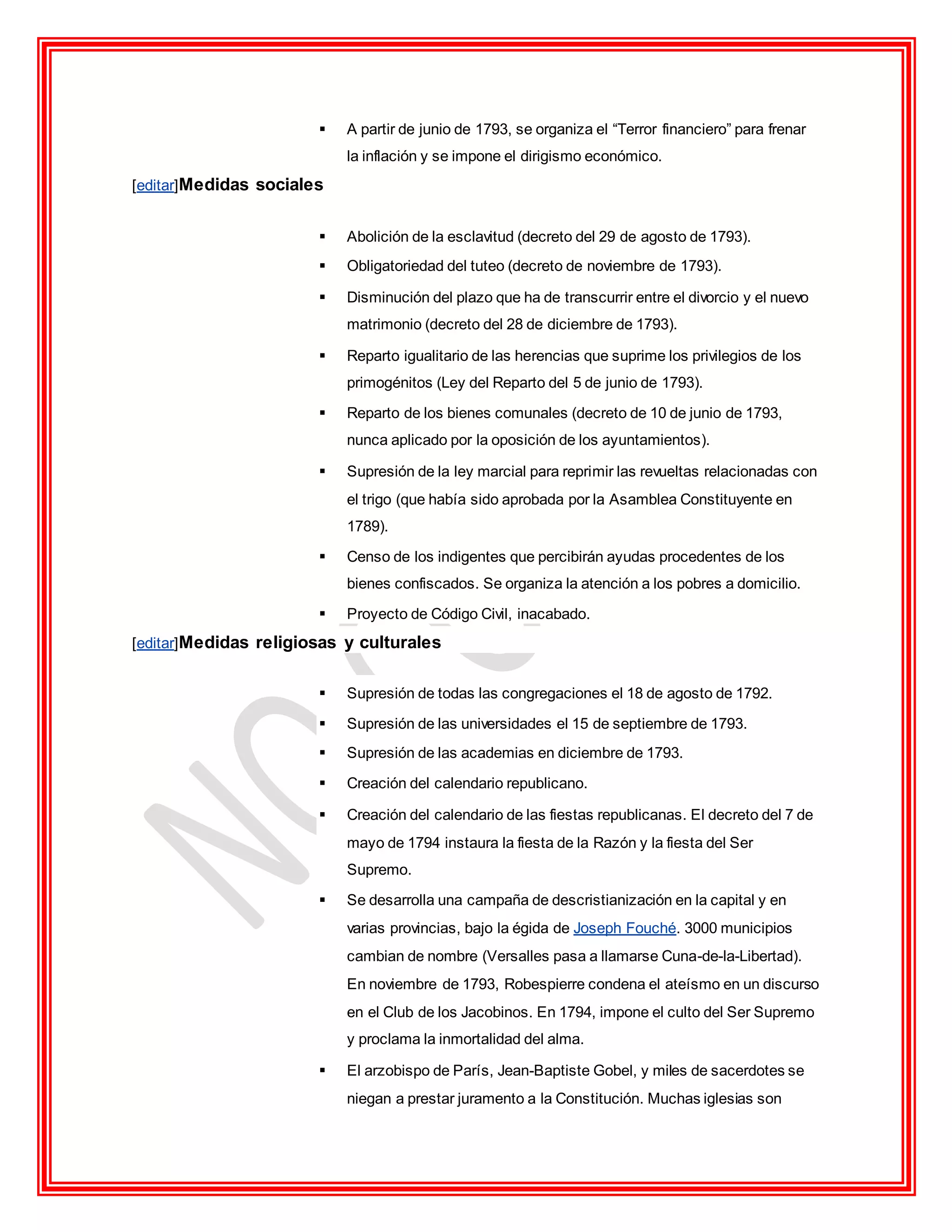 El terror (revolucion francesa) | DOCX