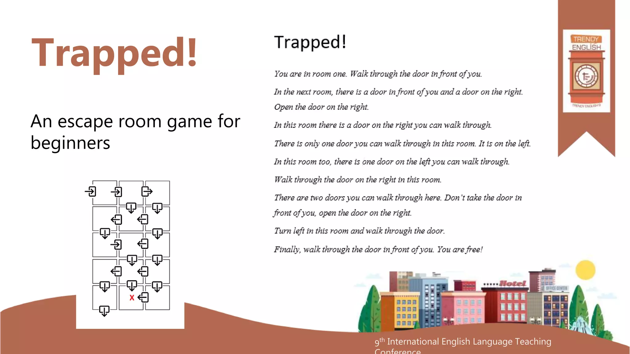 ELT Escape Room Game Design - Trendy English | PPT