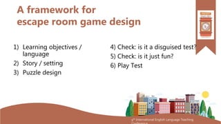 ELT Escape Room Game Design - Trendy English | PPT