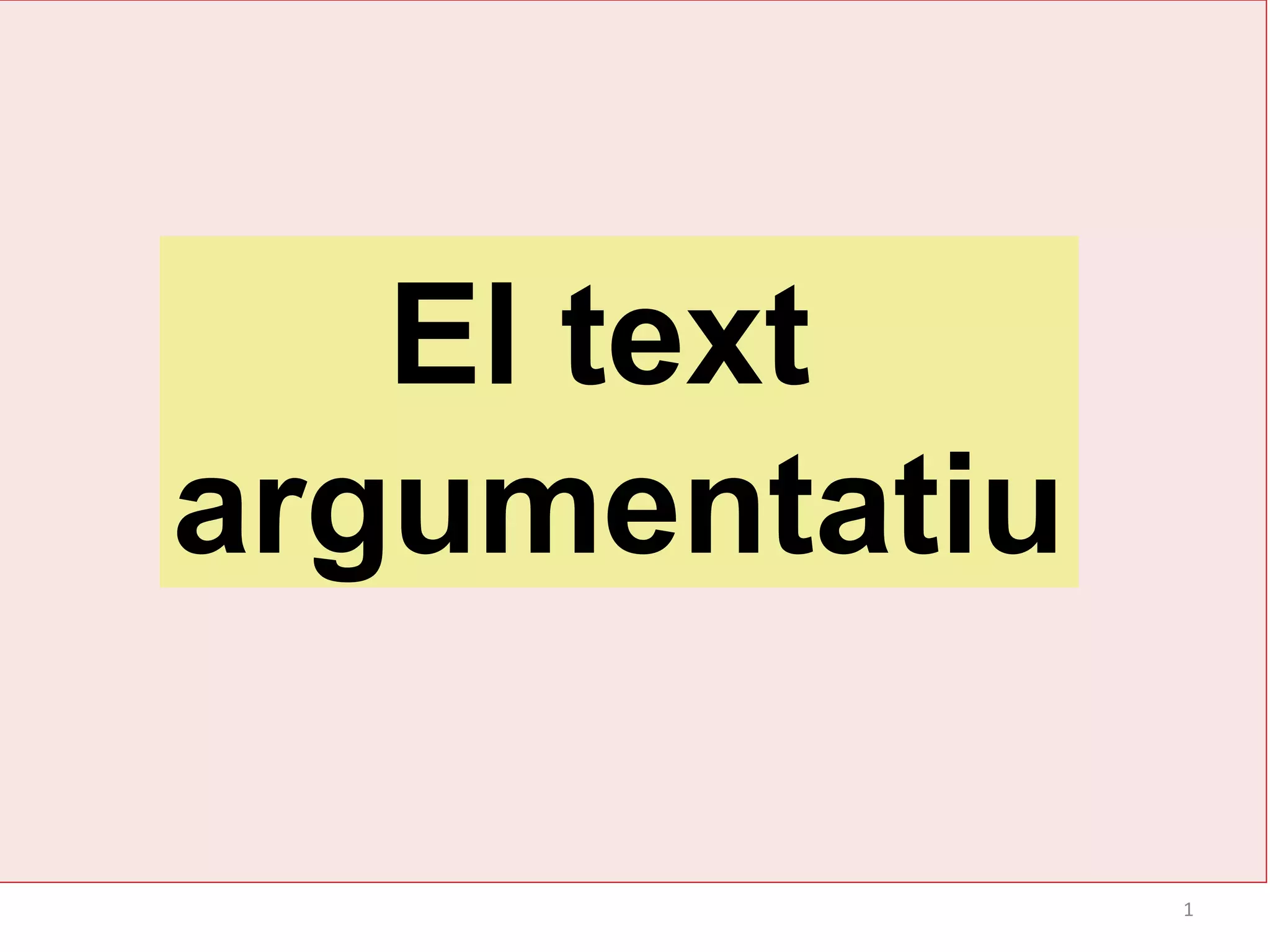 El text argumentatiu | PPT