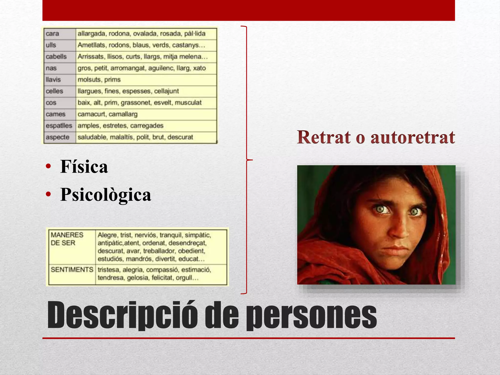 El text descriptiu | PPTX