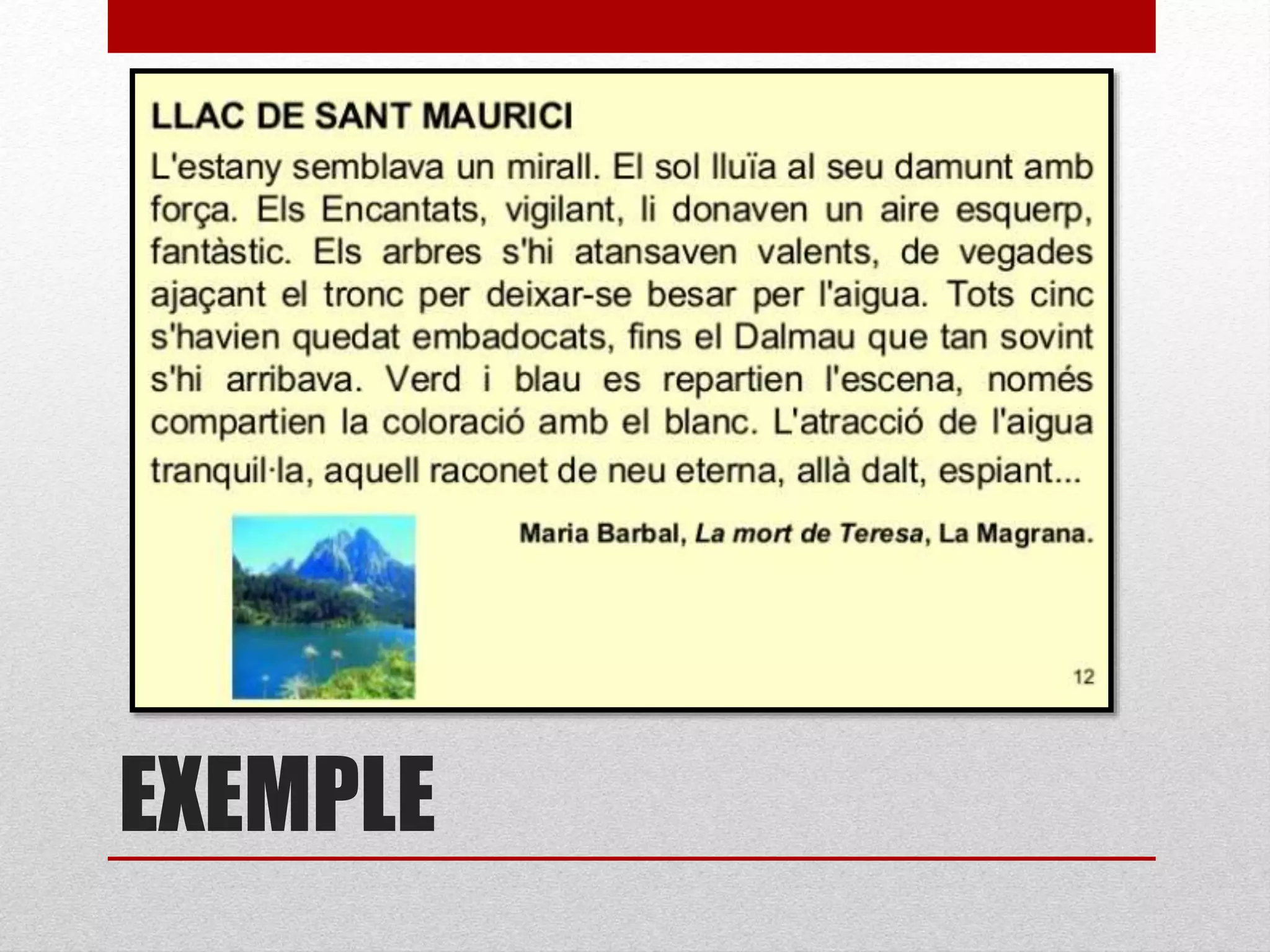 El text descriptiu | PPTX