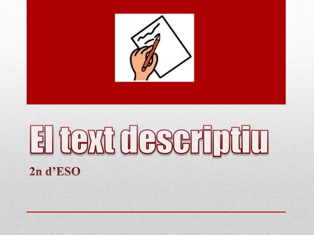 El text descriptiu | PPTX