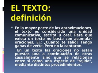 el texto coherencia y cohesion lengua.ppt