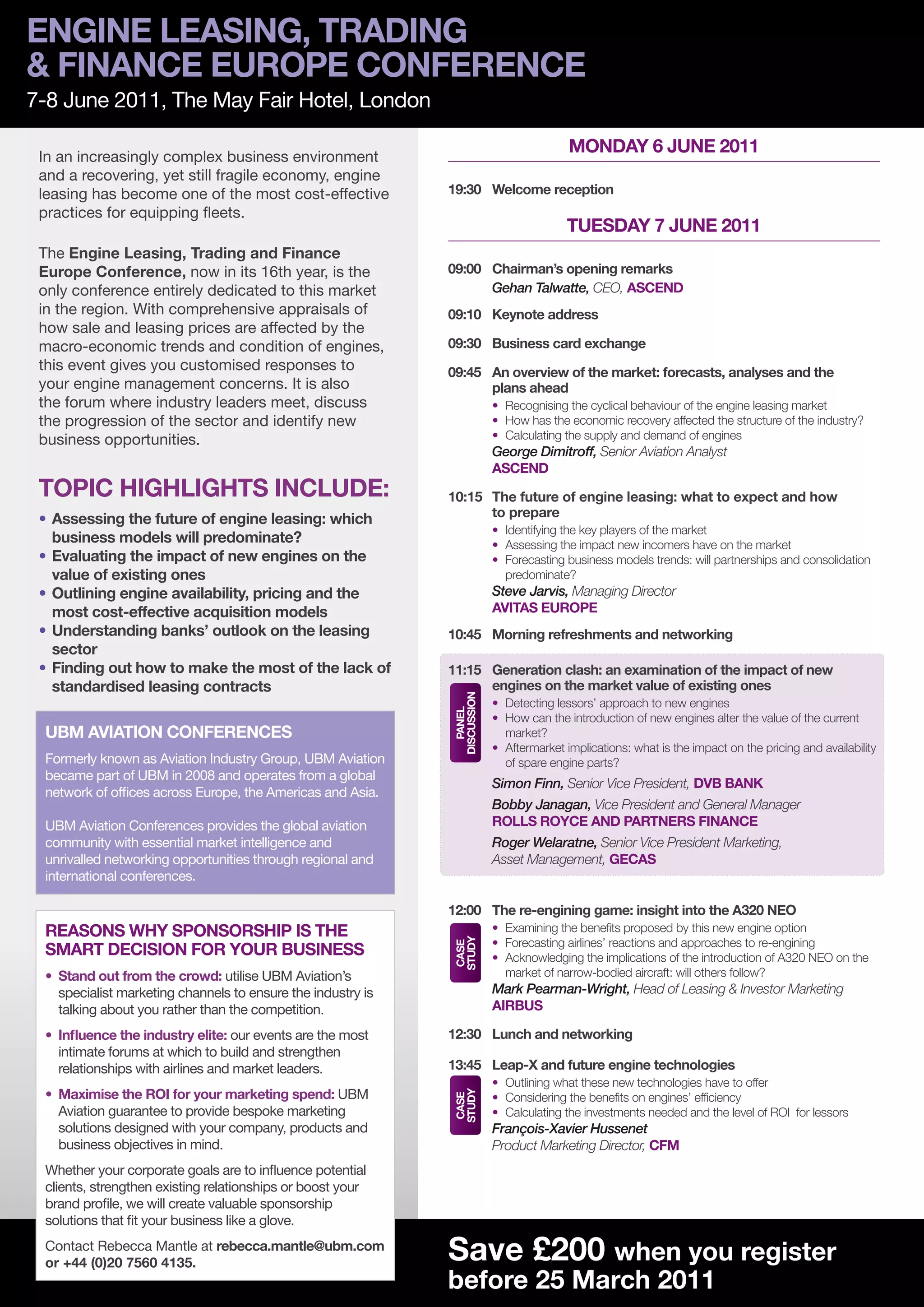 Engine Leasing, Trading & Finance Europe Conference 2011 | PDF