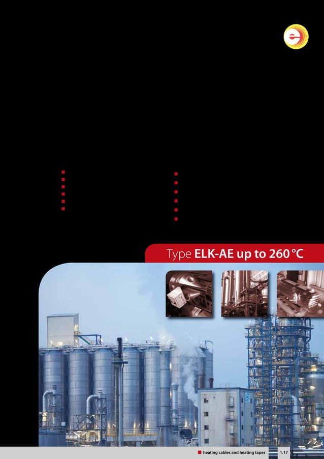 Eltherm ELK-AE Heat Trace Cable - Spec Sheet | PDF | Weather | Science