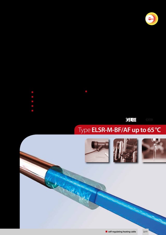 Eltherm ELSR-M-BF/AF Heat Trace Cable - Spec Sheet | PDF