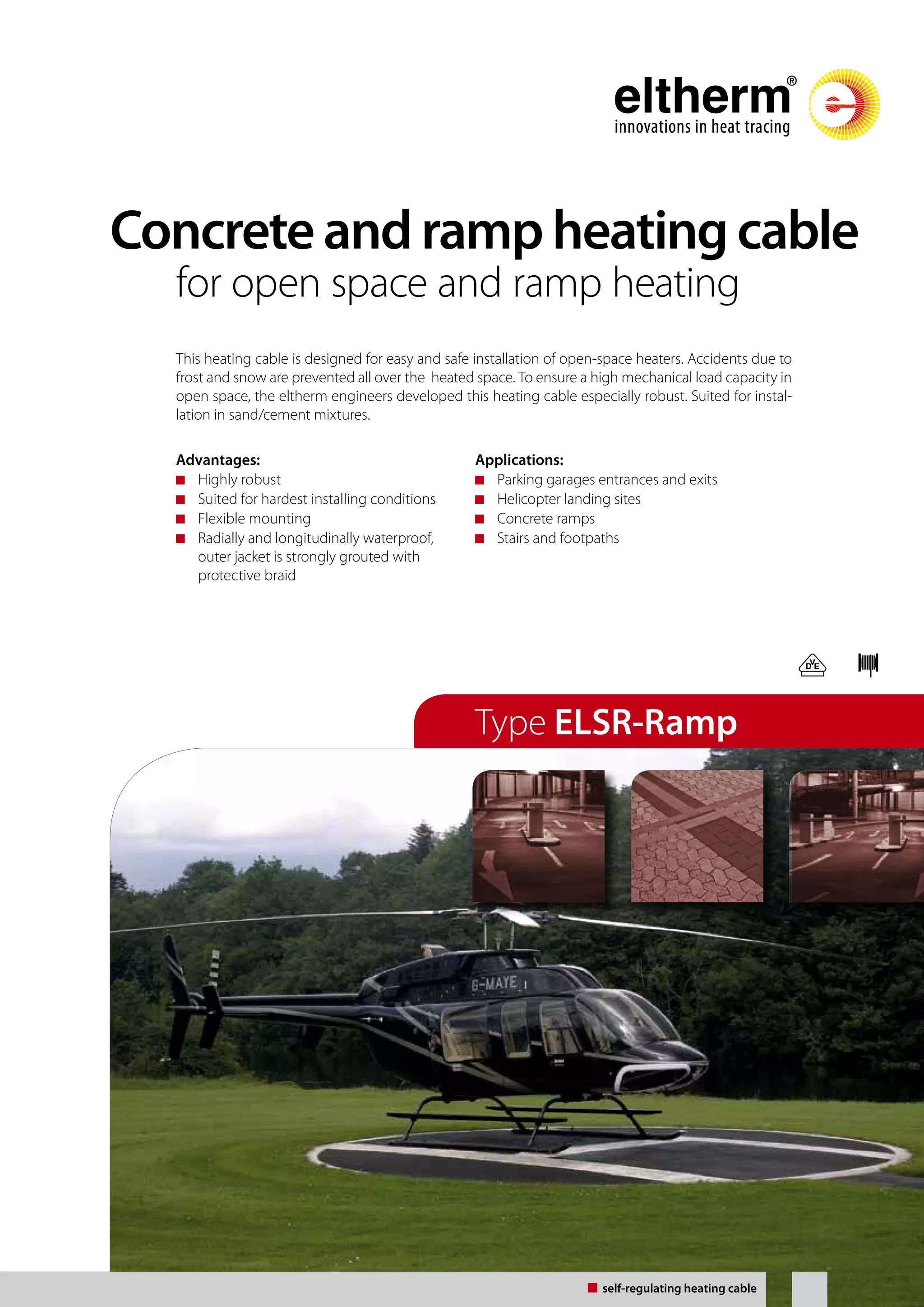 Eltherm ELSR-Ramp Heat Trace Cable - Spec Sheet | PDF | Physics | Science