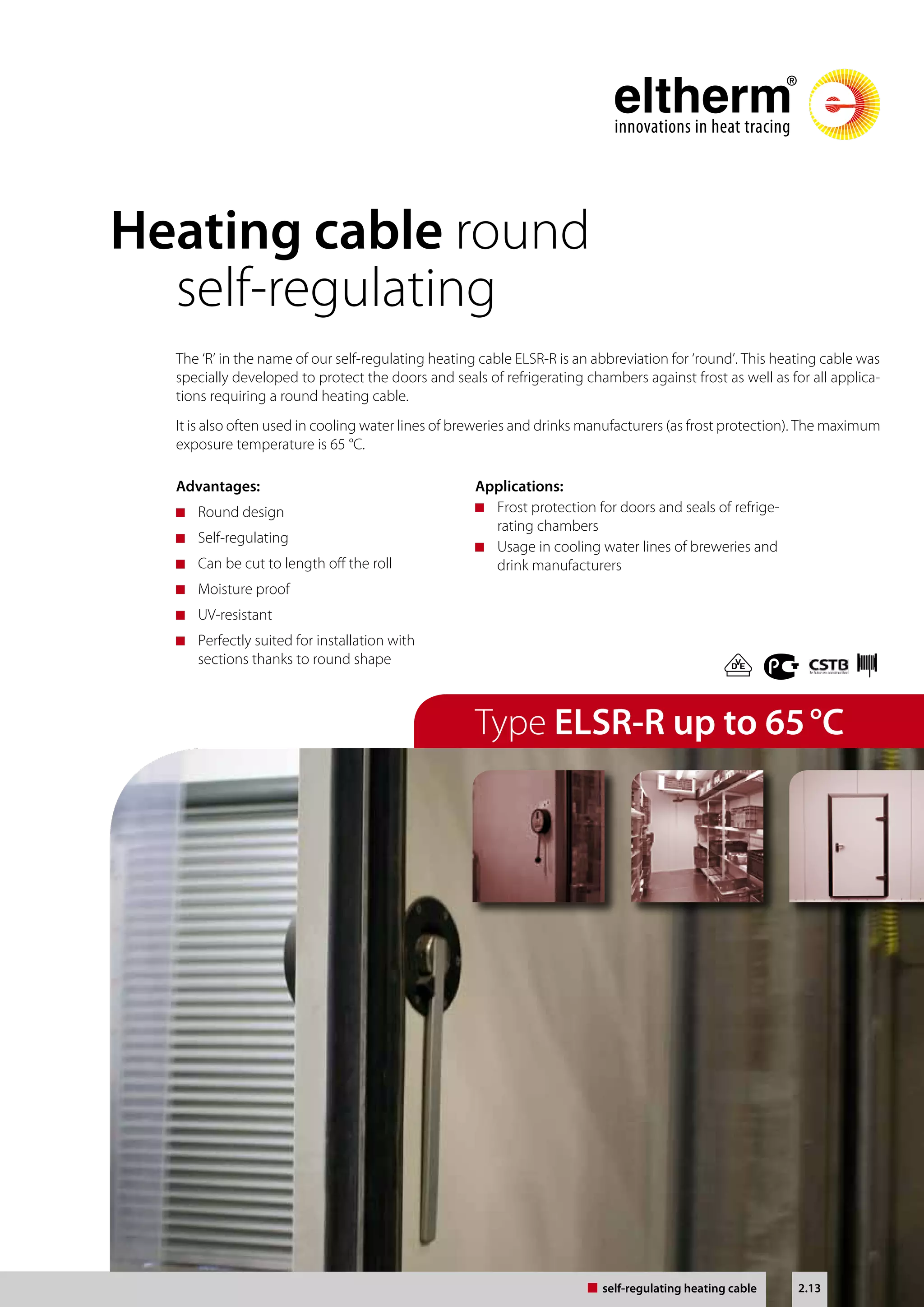 Eltherm ELSR-R Heat Trace Cable - Spec Sheet | PDF
