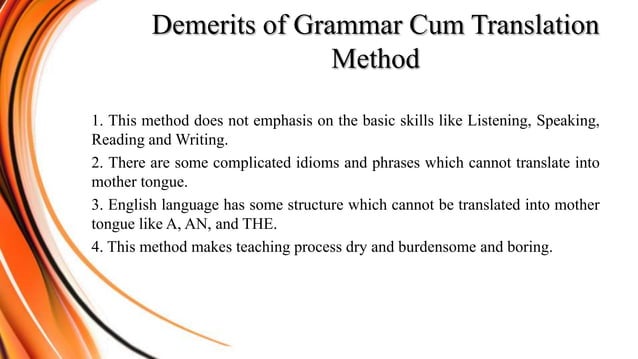 approaches and methods in English Language Teaching E.L.T | PPTX