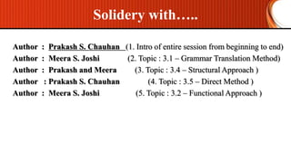 approaches and methods in English Language Teaching E.L.T | PPTX
