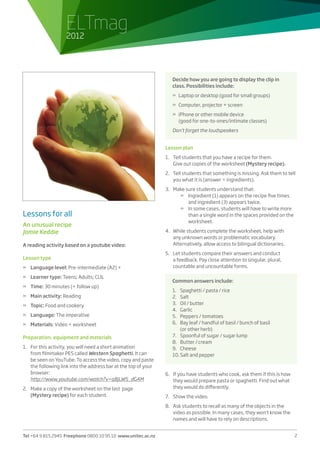 Elt magazine winter 2012 | PDF