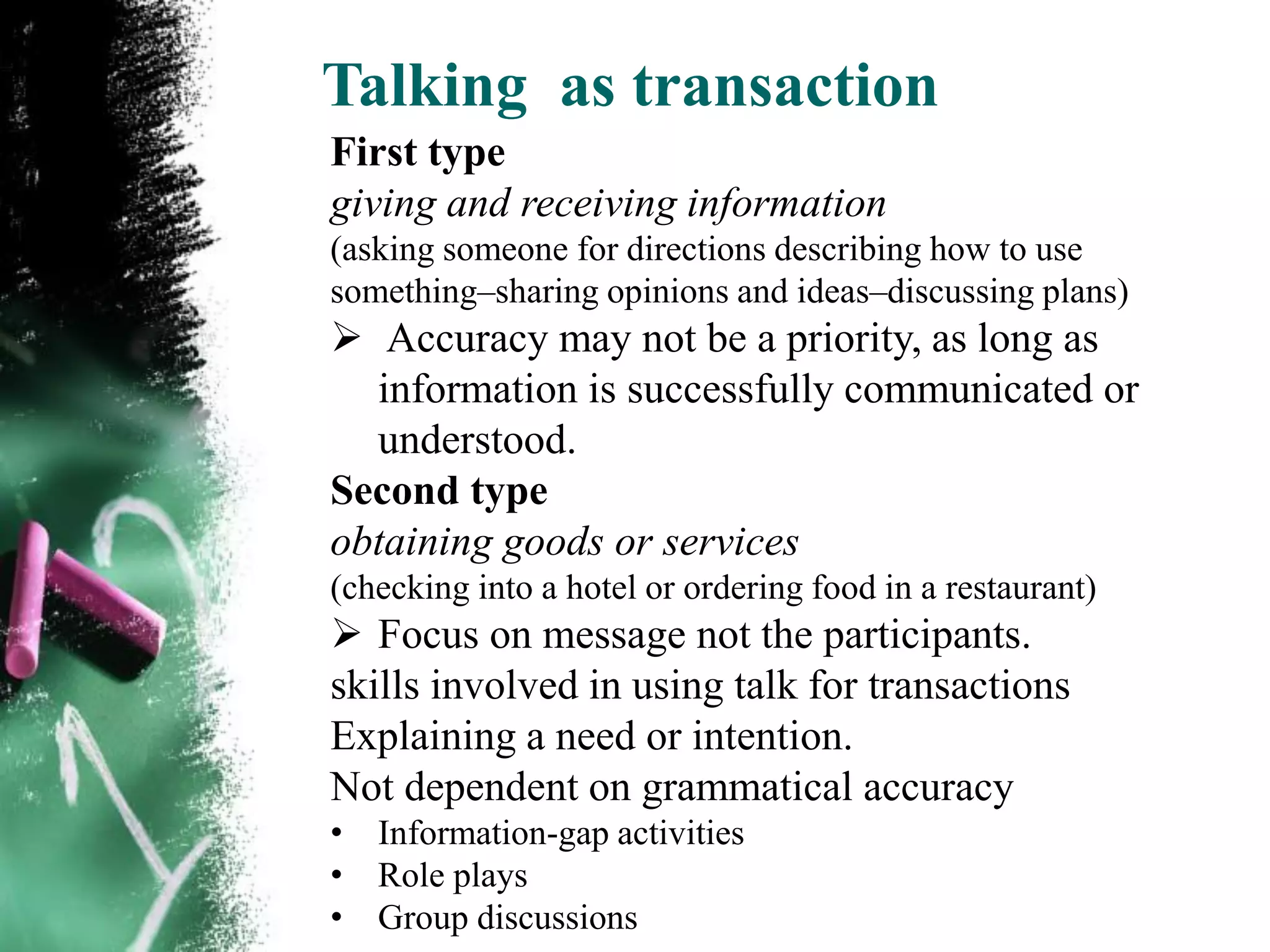 Elt methodology teaching speaking | PDF