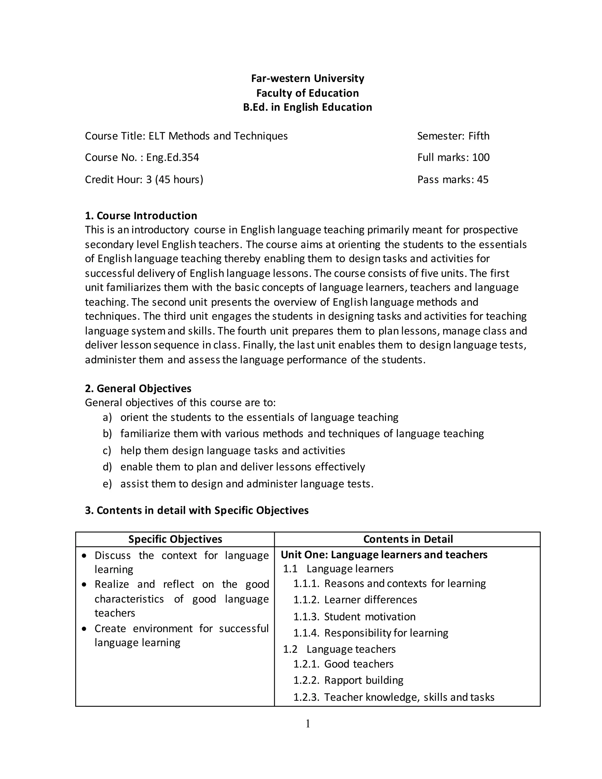 Elt methods and techniques | DOCX
