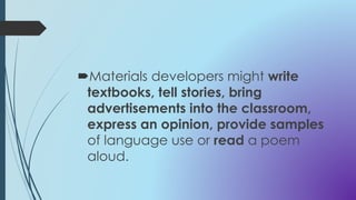 English Language Teaching Materials and Media: Instructional Material ...