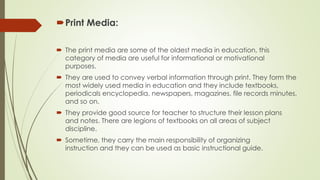 ELTMM : Types of instruction material and media and its ...