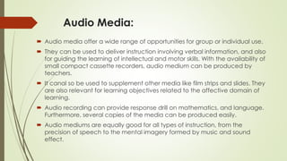 ELTMM : Types of instruction material and media and its ...