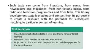 Technique of Developing Materials | PPTX