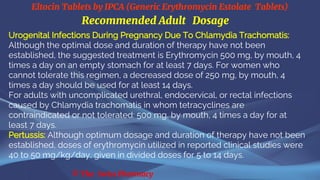 Eltocin Tablets by IPCA (Generic Erythromycin Estolate Tablets) | PDF