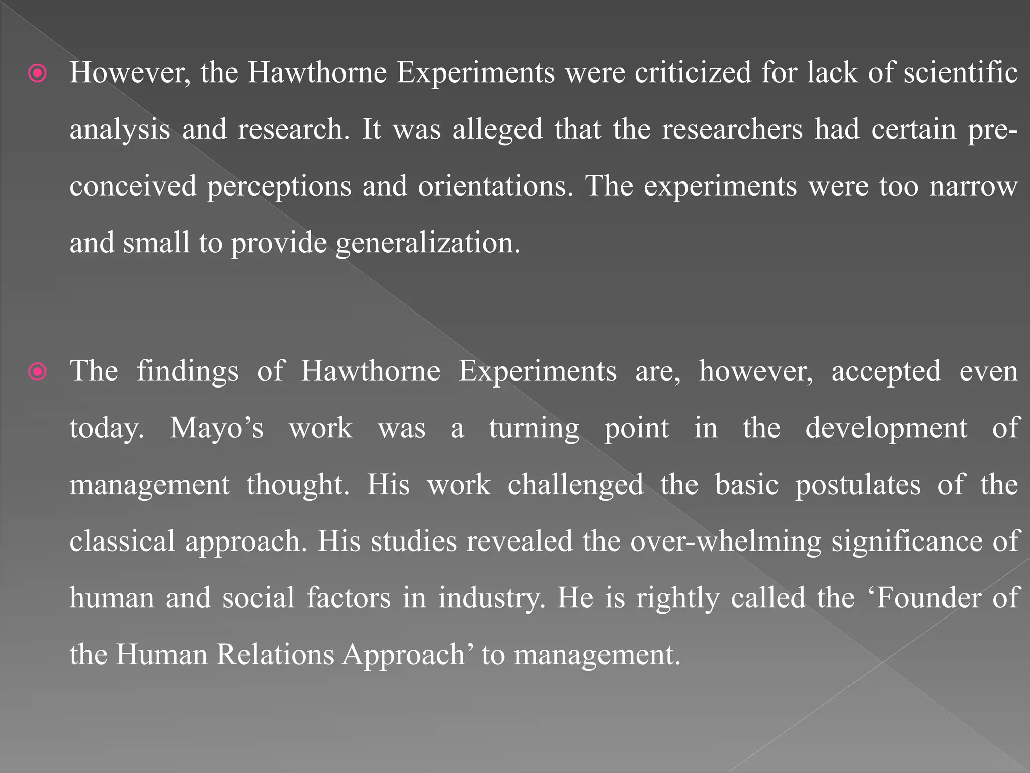 Elton Mayo-Hawthorne Studies | PPT