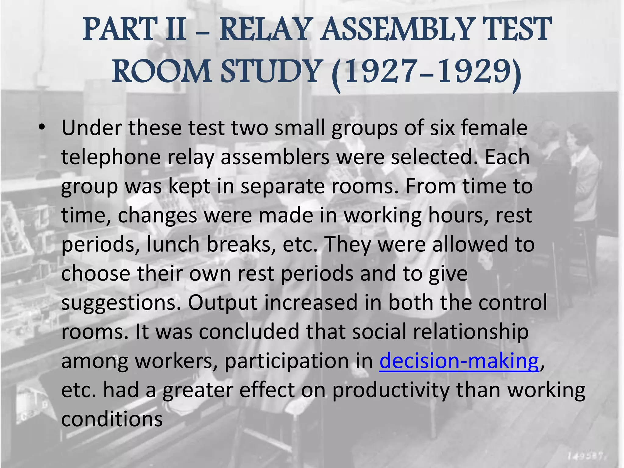 Elton mayo hawthorne experiment | PPTX