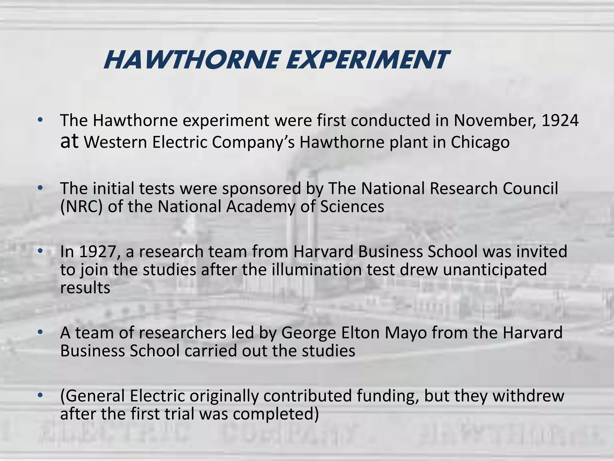 Elton mayo hawthorne experiment | PPTX
