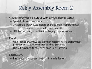 Elton mayo hawthorne experiment | PPTX