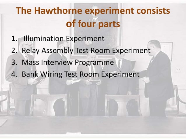 Elton mayo’s hawthorne experiment and it’s contributions to | PPTX ...