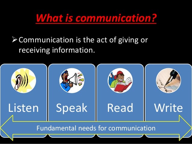 What are the needs for communication?