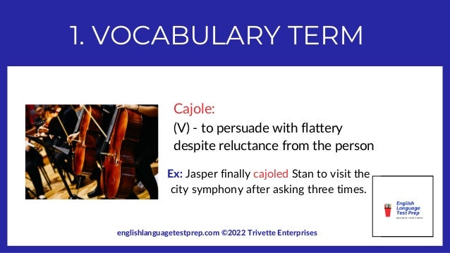 ELTPR030 Vocabulary Lesson - Cajole, Health Idioms | PPT
