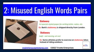 ELTPR042- Salubrious and 6 Misused English Word Pairs | PDF