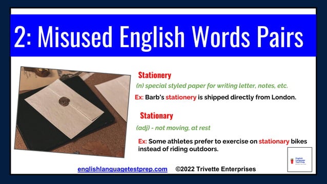 ELTPR042- Salubrious and 6 Misused English Word Pairs | PDF