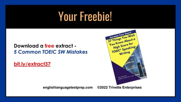 ELTPR043-3 Things to Know - TOEIC Speaking-Writing | PDF