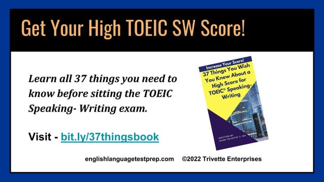 ELTPR043-3 Things to Know - TOEIC Speaking-Writing | PDF