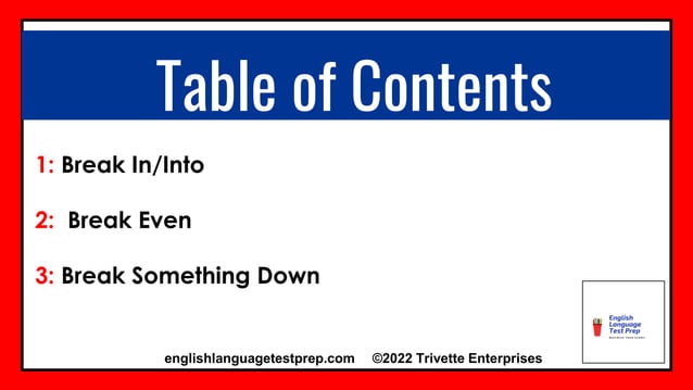 ELTPR046- 3 Break Phrasal Verbs | PPT