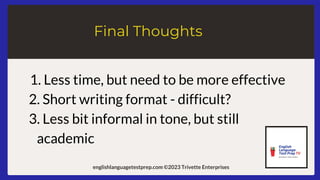 ELTPR055: How to Defeat The New TOEFL Writing Task 2 | PPT