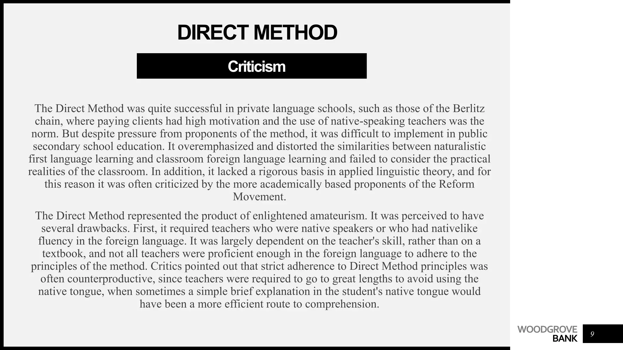direct method | PPT