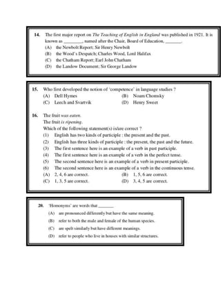 Elt linguistics question analysis | PDF