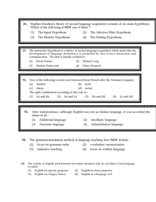 Elt linguistics question analysis | PDF