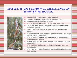 El treball en equip | PPT