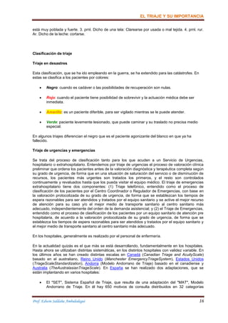 El triage y su importancia | PDF